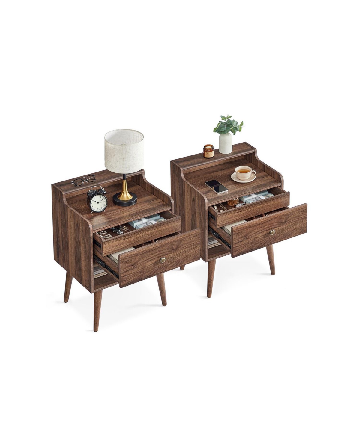 Click here for Set of 2 Nightstands with Hidden Drawers for Bedro... prices