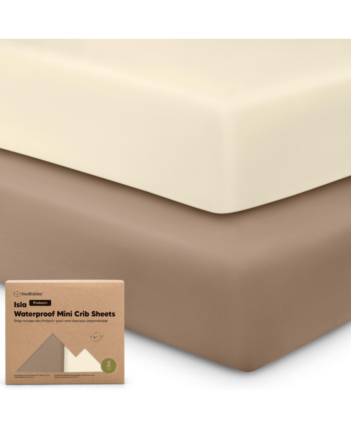 Click here for KeaBabies 2pk Isla Waterproof Mini Crib Sheets for... prices