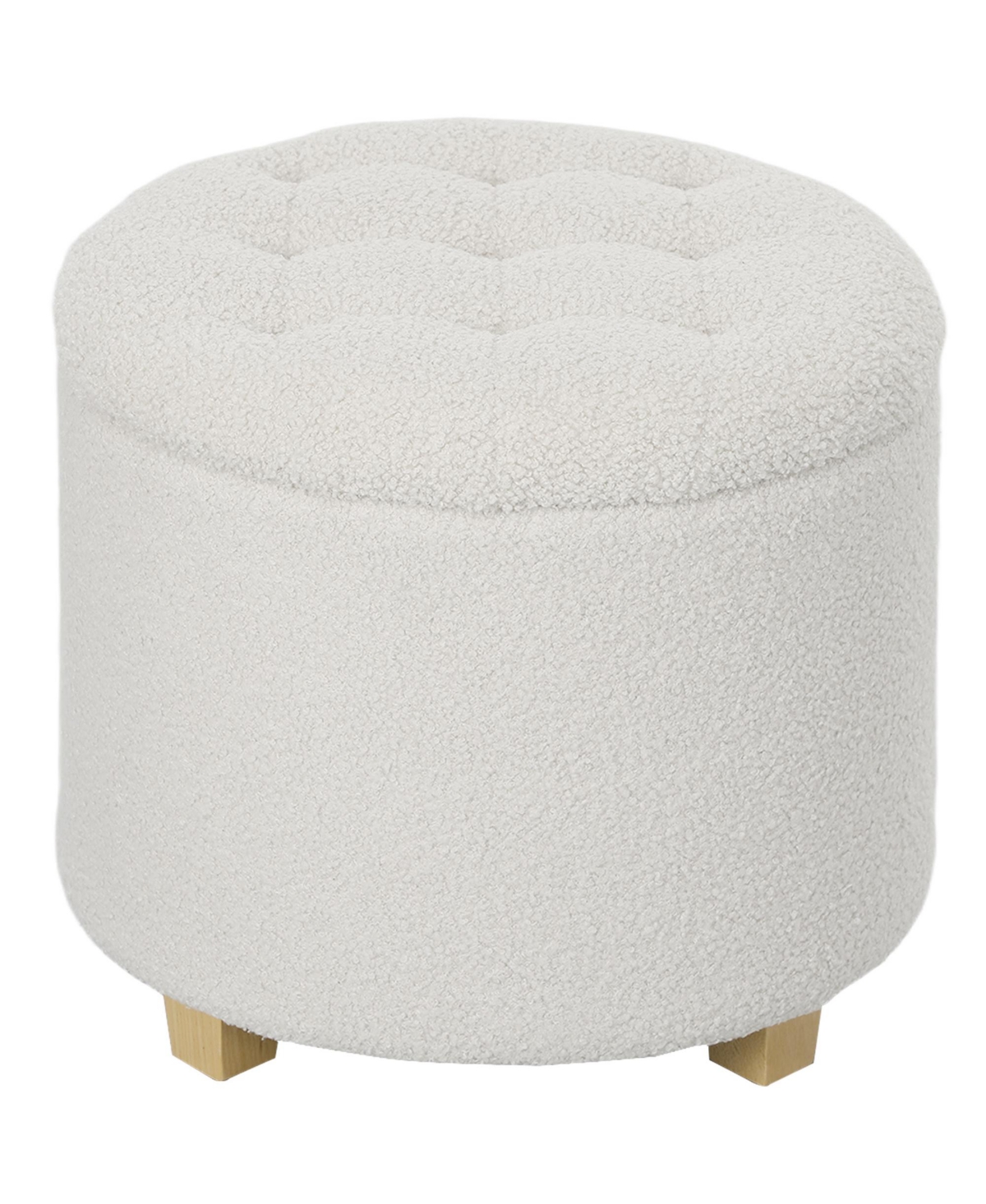 Click here for Homcom 18 Round Ottoman with Storage  Footstool wi... prices