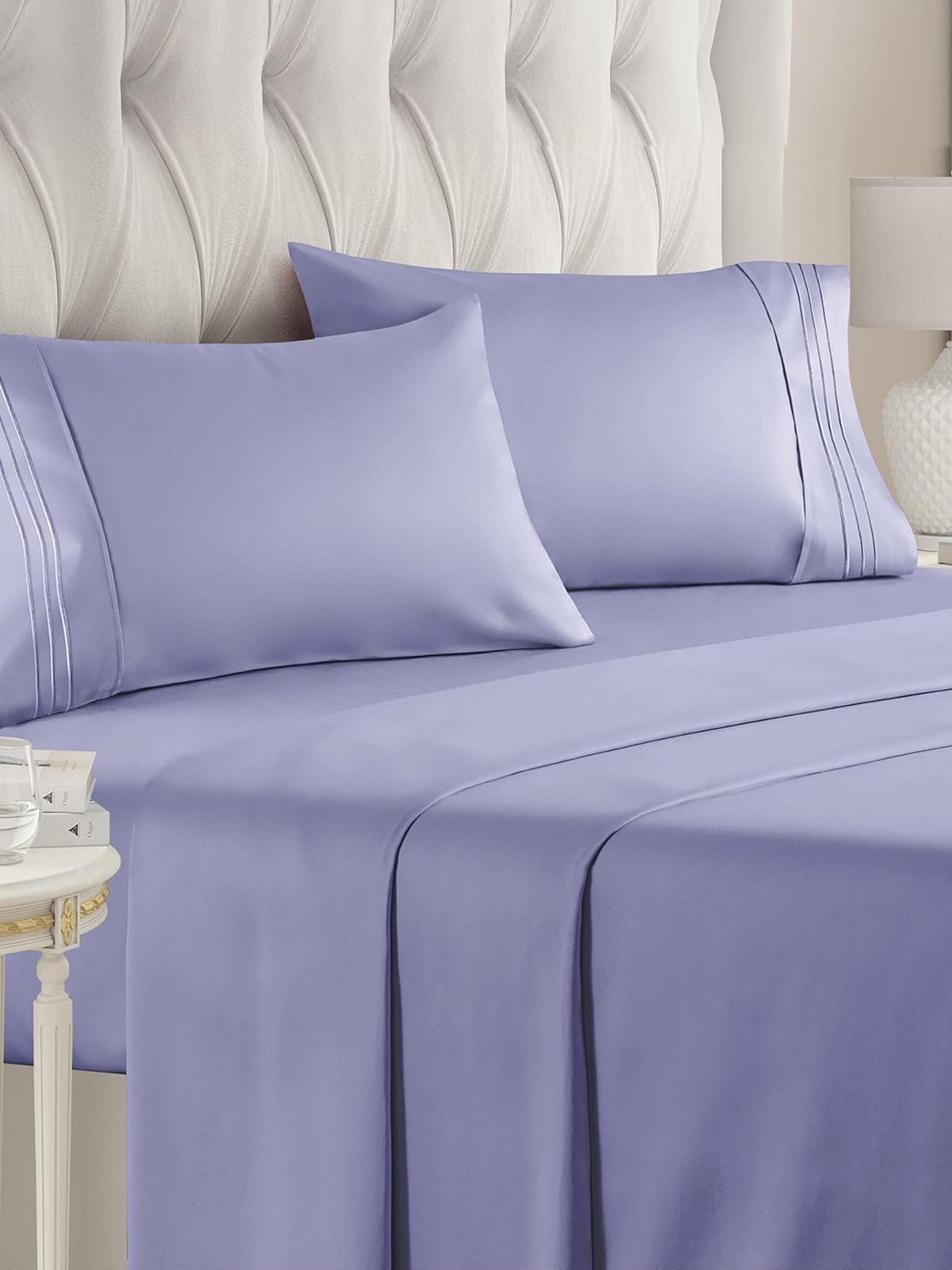 Click here for 4 Piece Microfiber Sheet Set - King - Lavender prices
