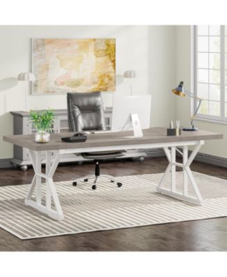 Tribesigns 70.8-Inch Executive Desk, Large Computer Office Desk ...