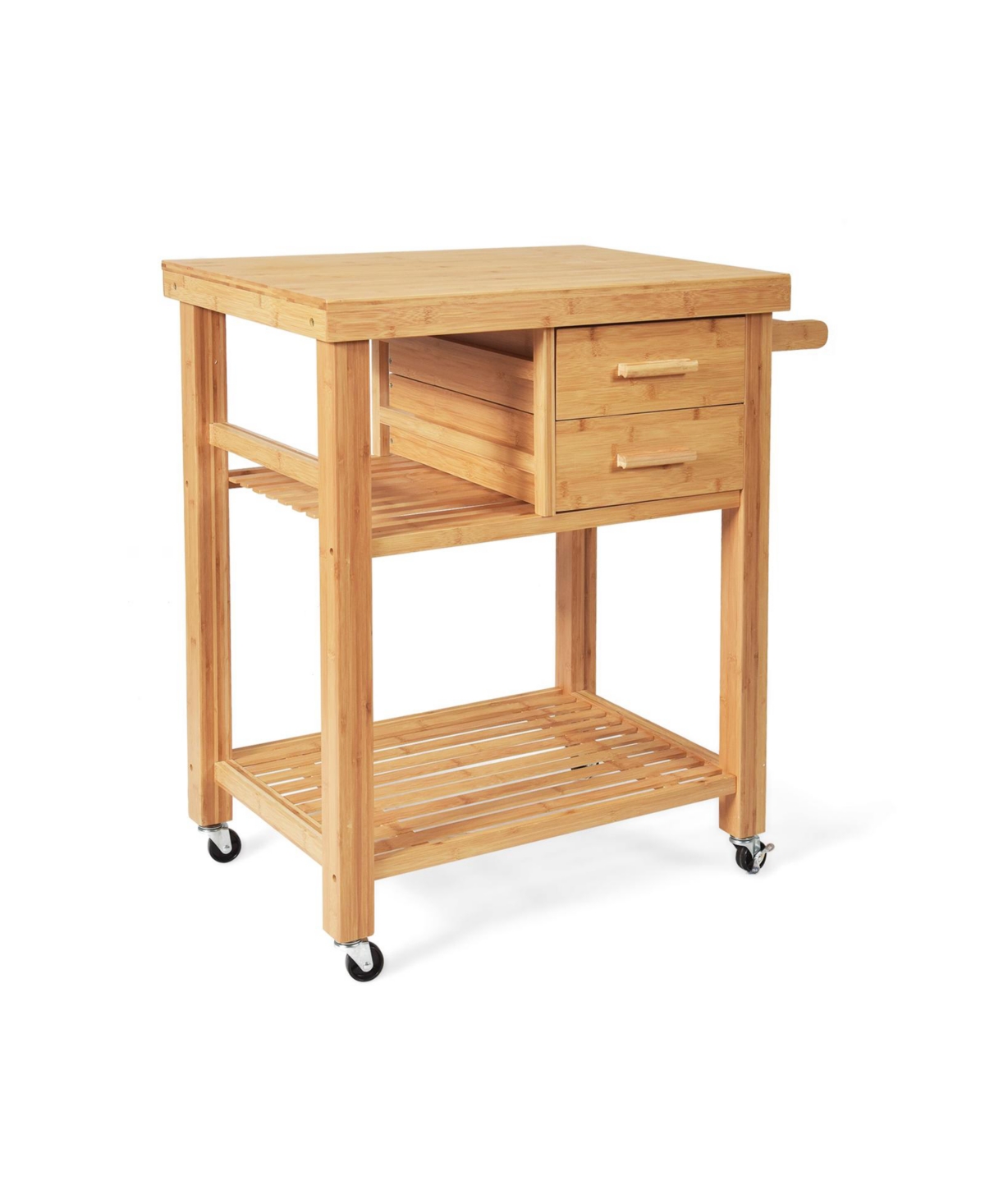 Click here for Gouun Bamboo Kitchen Trolley Cart with Tower Rack... prices