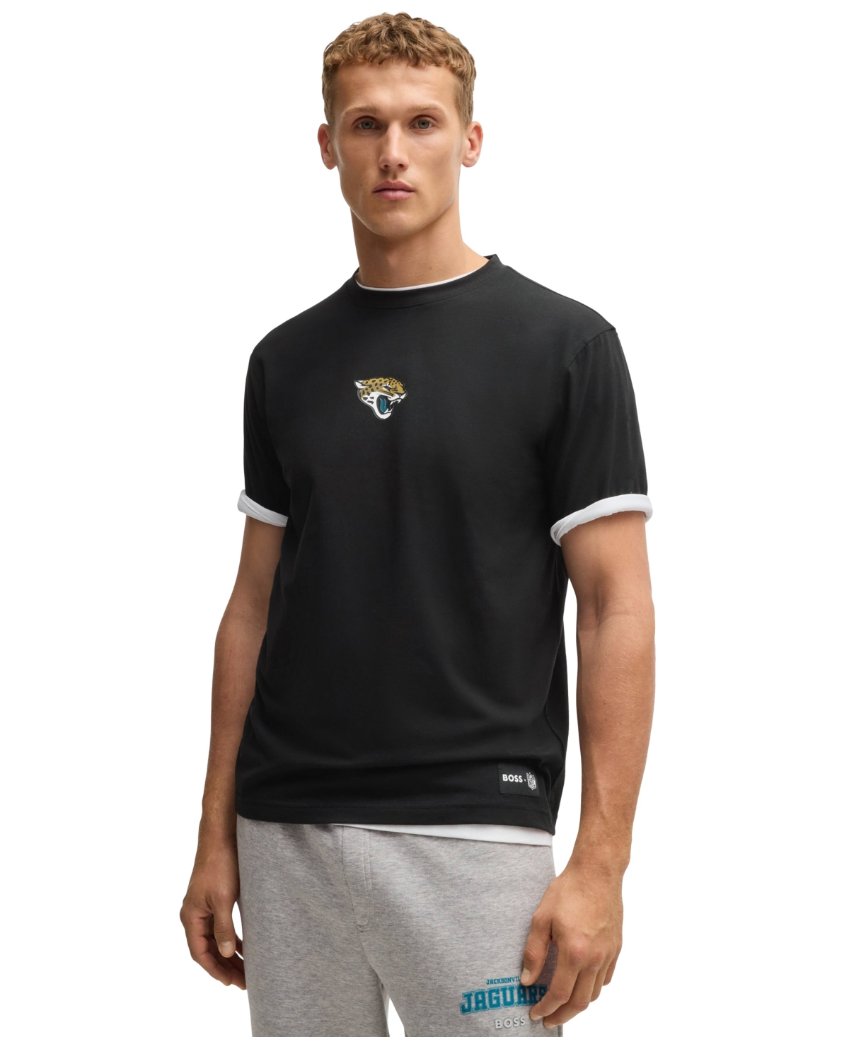Click here for Hugo Boss X Nfl Branded Mens T-Shirt - Jaguars Cha... prices
