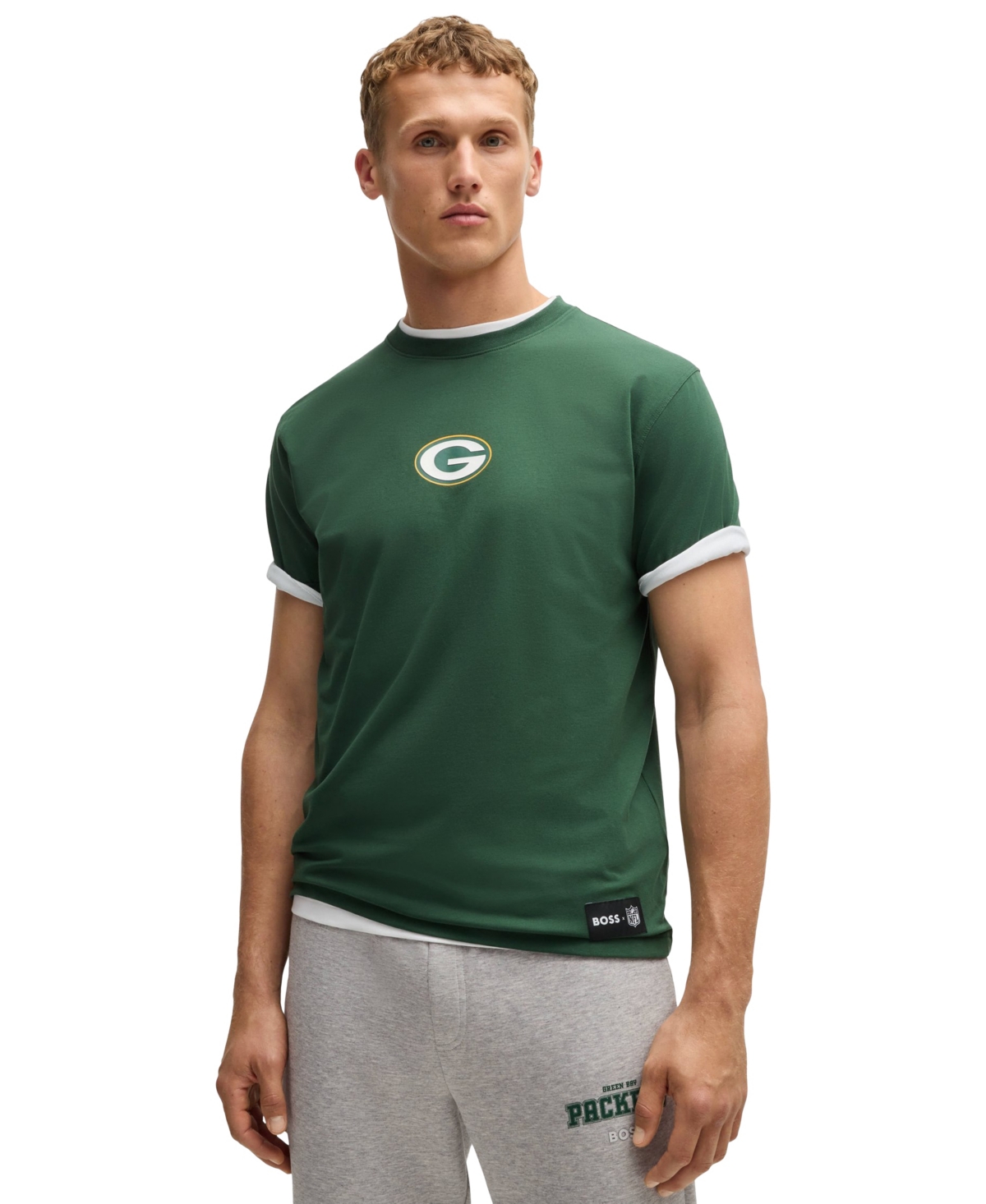 Click here for Hugo Boss X Nfl Branded Mens T-Shirt - Packers Gre... prices