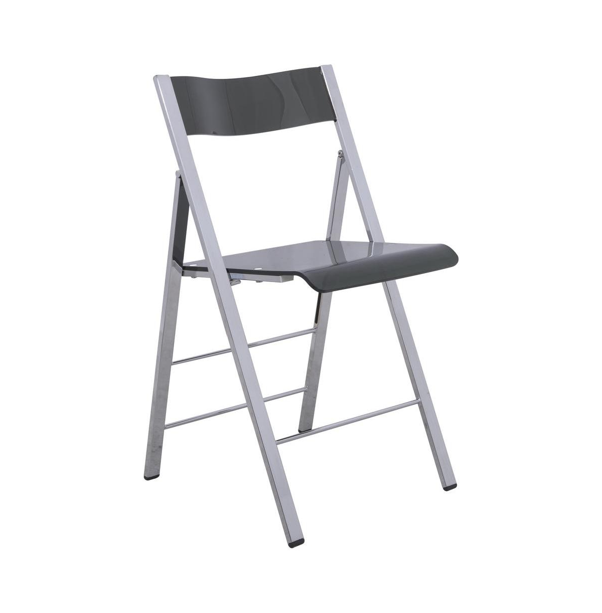 Click here for LeisureMod Menno Modern Acrylic Folding Chair - Bl... prices