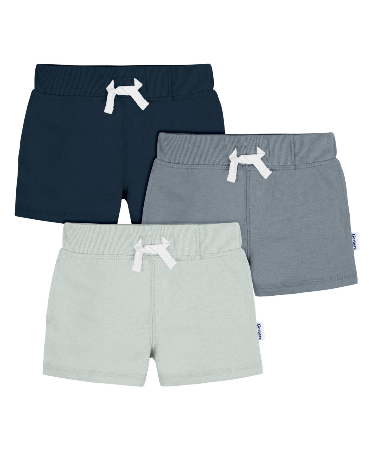 Click here for Gerber Toddler Boys Knit Shorts  3-Pack - Grey prices