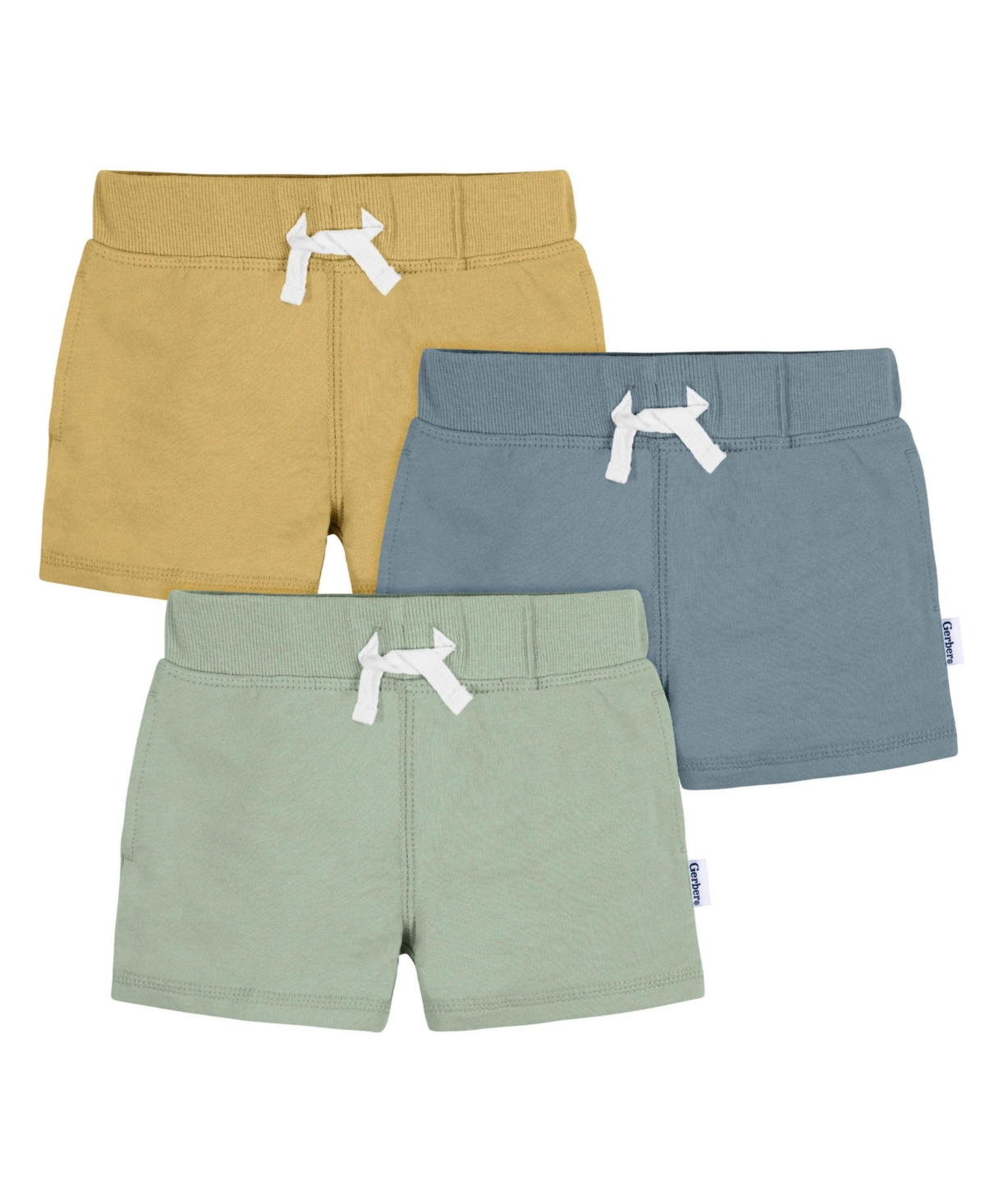 Click here for Gerber Toddler Boys Knit Shorts  3-Pack - Blue prices