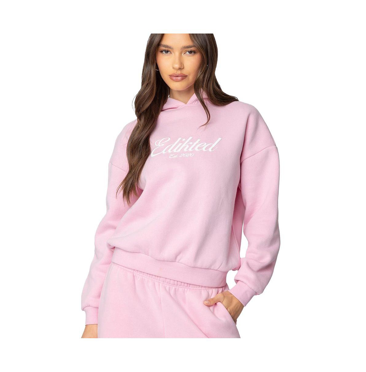 Click here for Edikted Womens Miss Hoodie - Pink prices