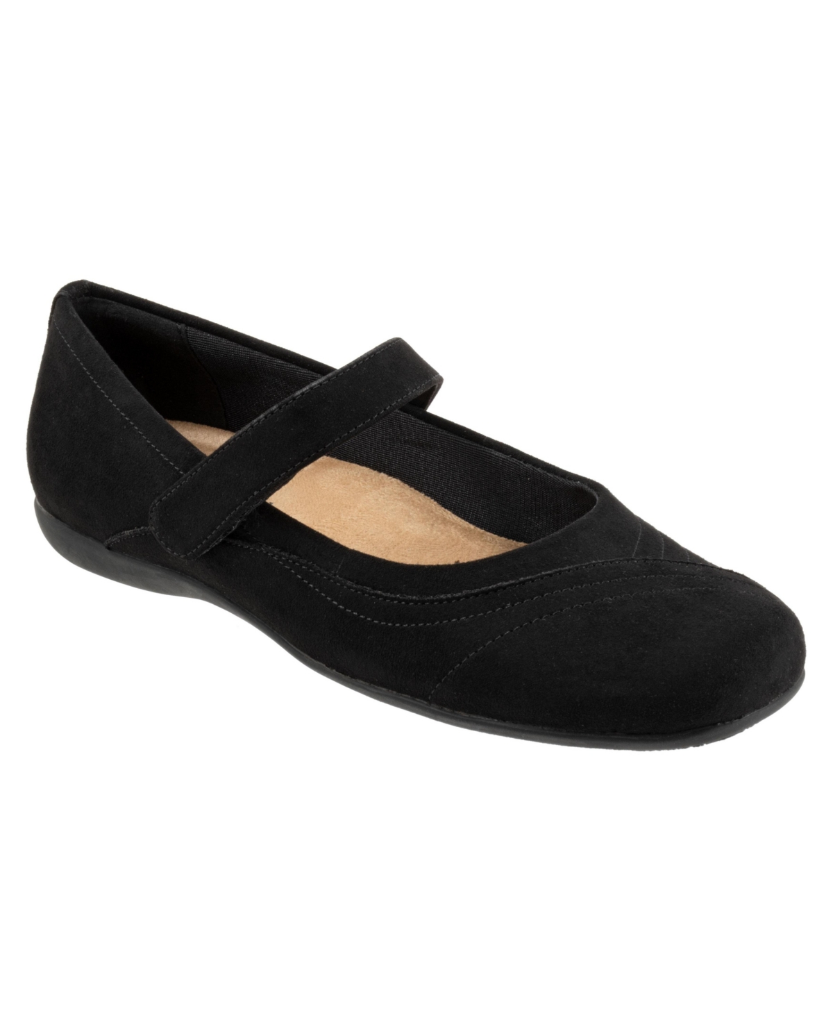 Click here for Trotters Sherese Flat - Black suede prices