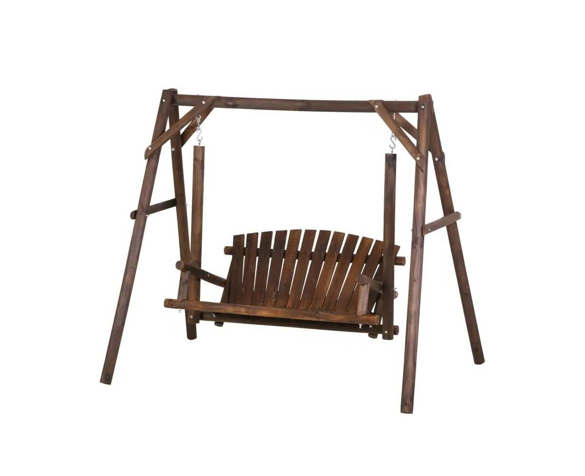 Click here for Slickblue Farmhouse Log A-Frame 2-Seat Wooden Swin... prices