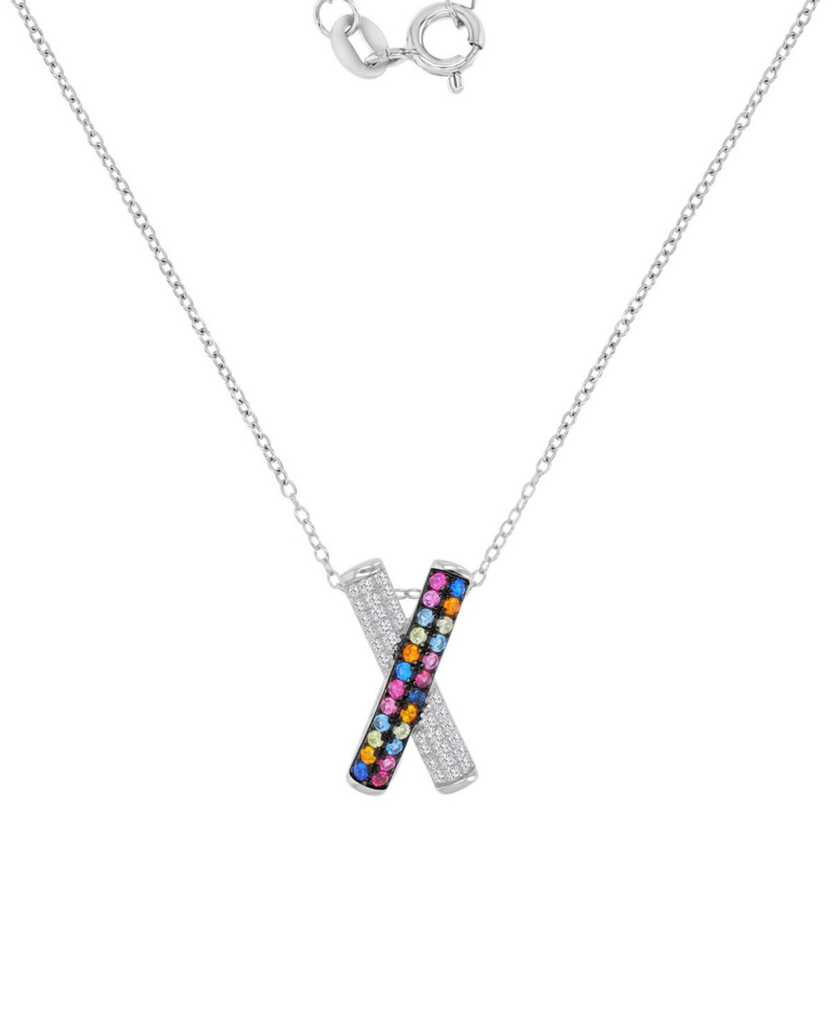 Click here for Macys White and Multi-Color Cubic Zirconia Crisscr... prices
