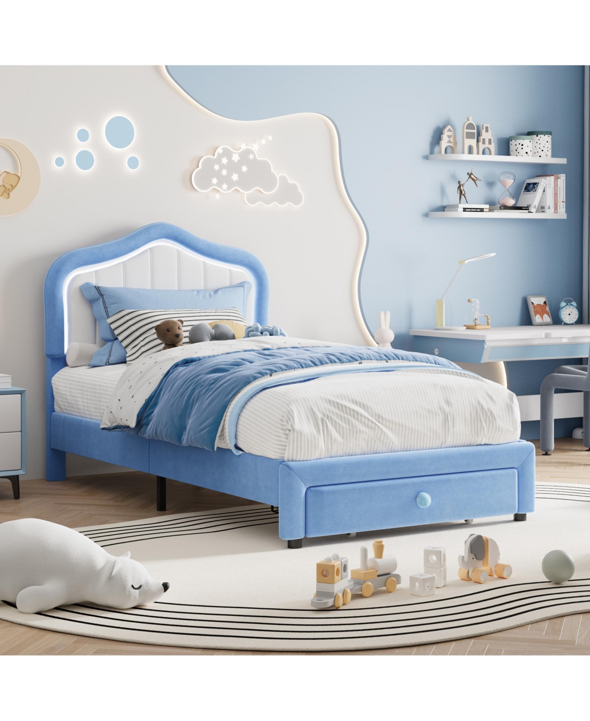 Click here for gaomon Twin-xl Upholstered Bed Frame with Storage... prices