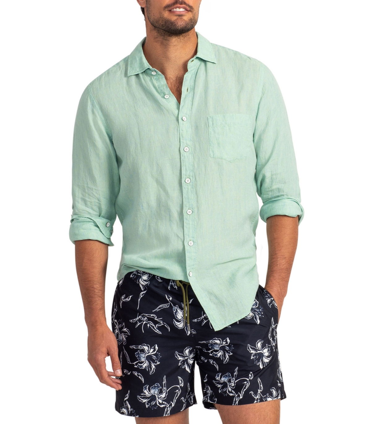 Click here for Rodd Gunn Mens Coromandel Linen Long Sleeve Slim F... prices