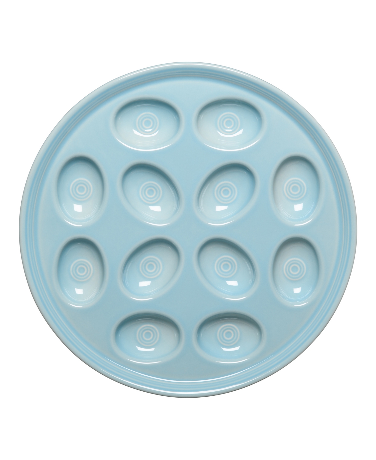 Click here for Fiesta Egg Plate - Sky prices