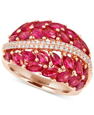 EFFY Collection EFFY Ruby (4 ct. t.w.) and Diamond (1/5 ct. t.w ...