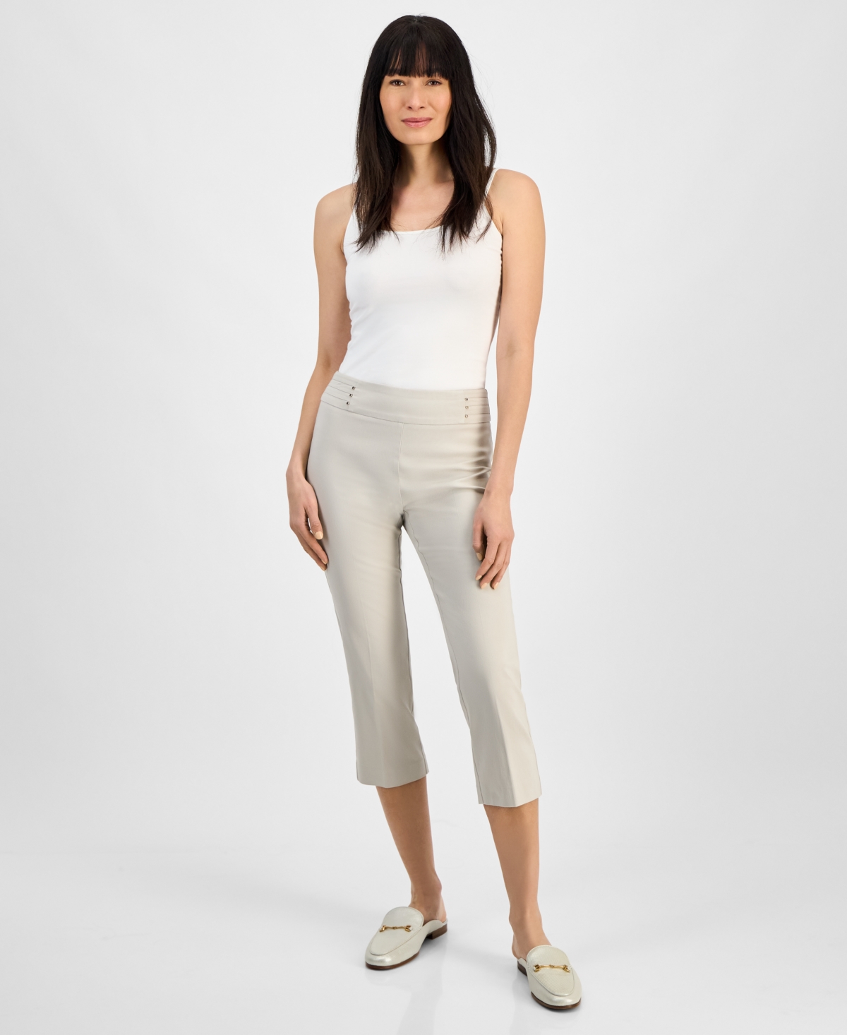 Click here for Jm Collection Womens Pull-On Capri Tummy-Control P... prices