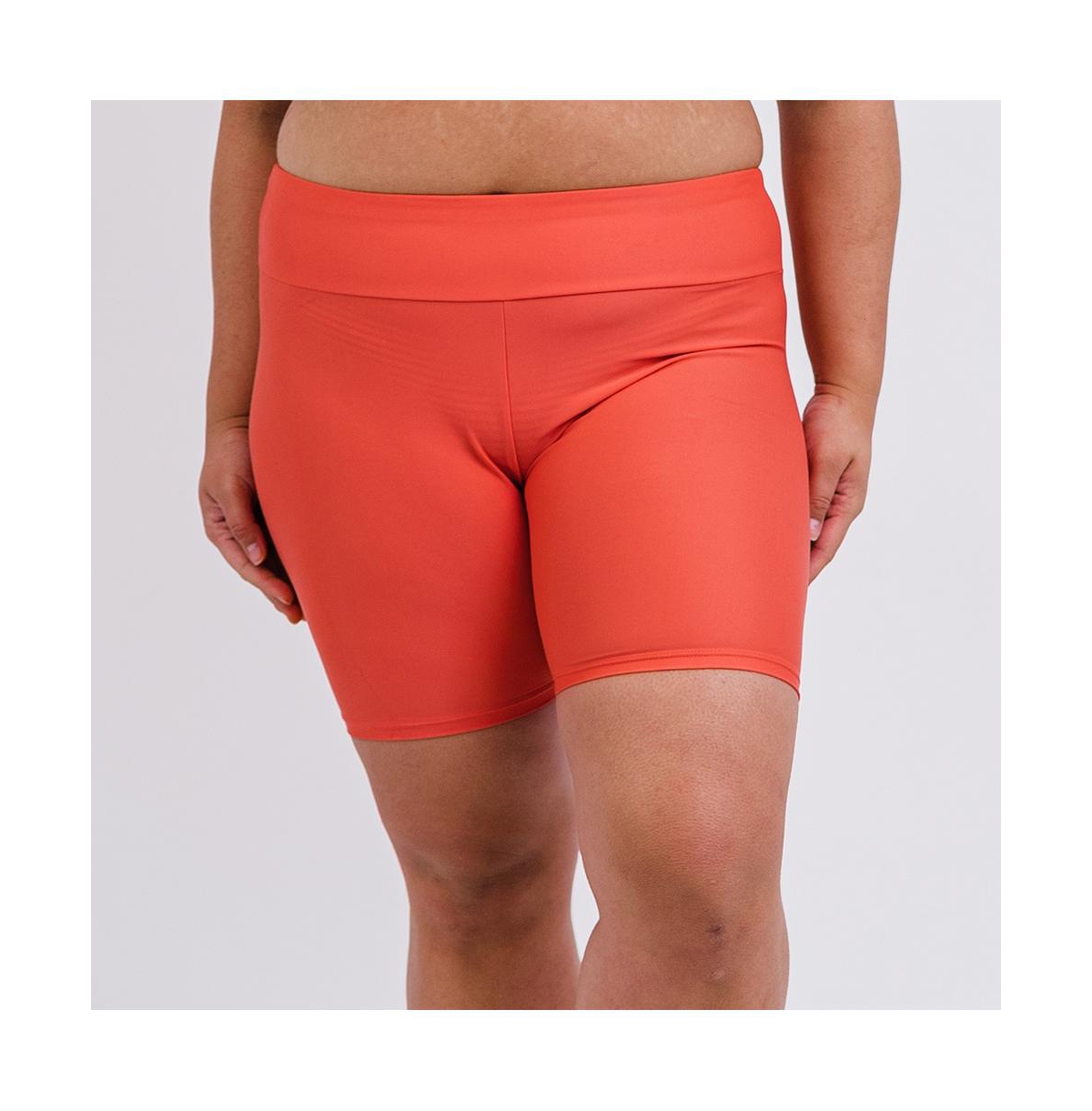 Click here for Calypsa Womens Plus Size Mid-Thigh Swim Shorts - C... prices