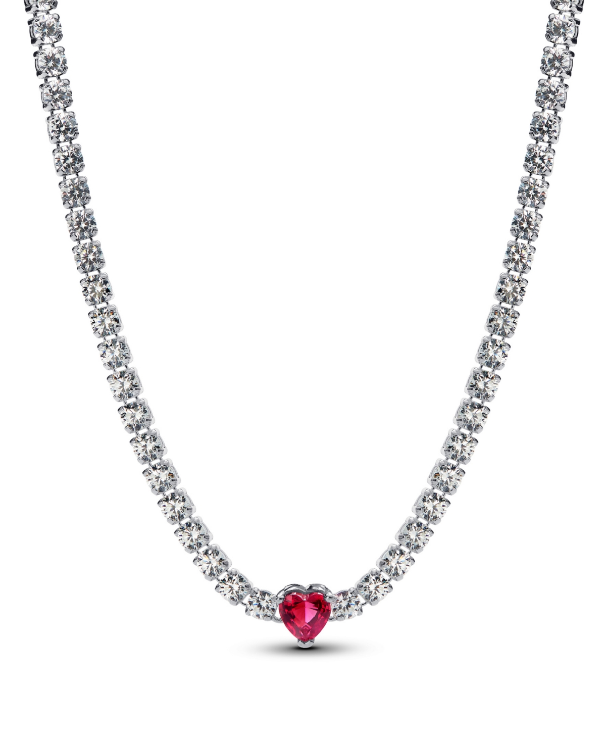 Click here for Pandora Sterling Silver Halo Heart Choker Necklace... prices