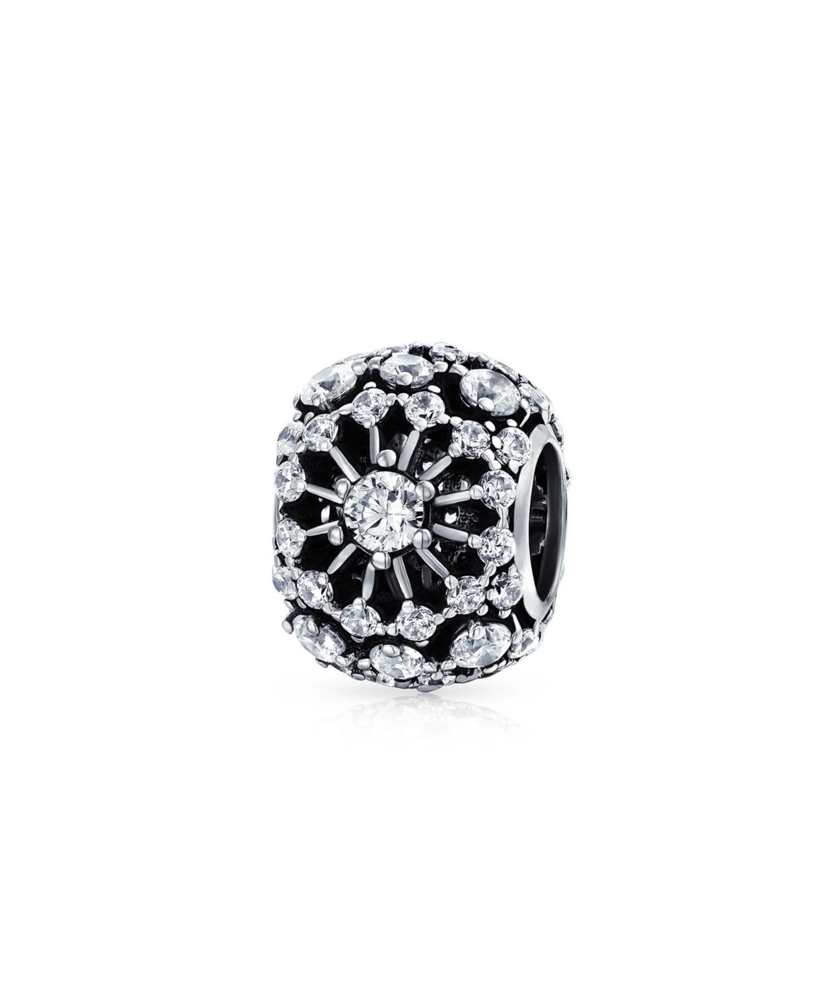 Click here for Bling Jewelry White Crystal Filigree Spacer Barrel... prices