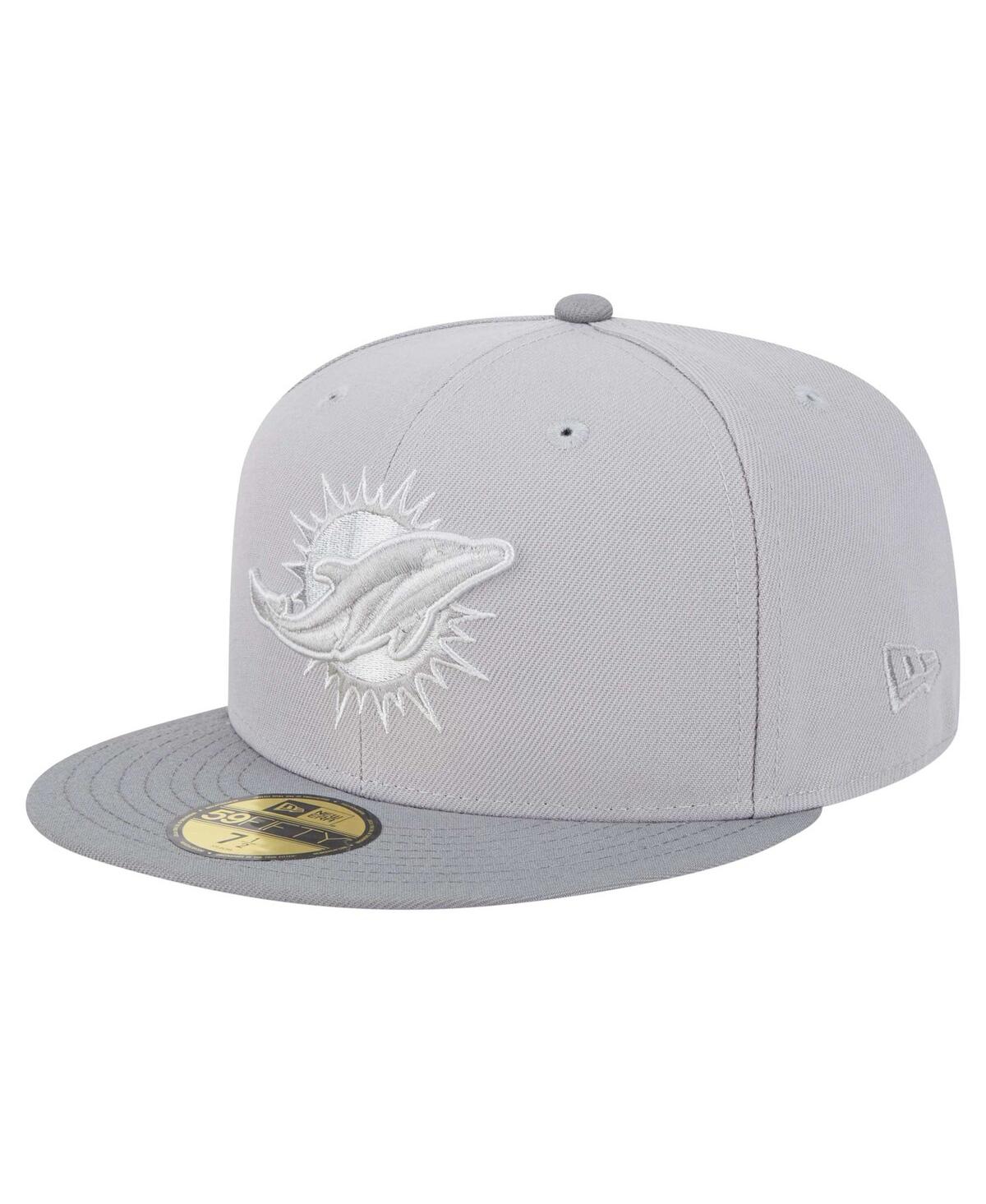 Click here for New Era Mens Gray/Graphite Miami Dolphins Iron Clo... prices