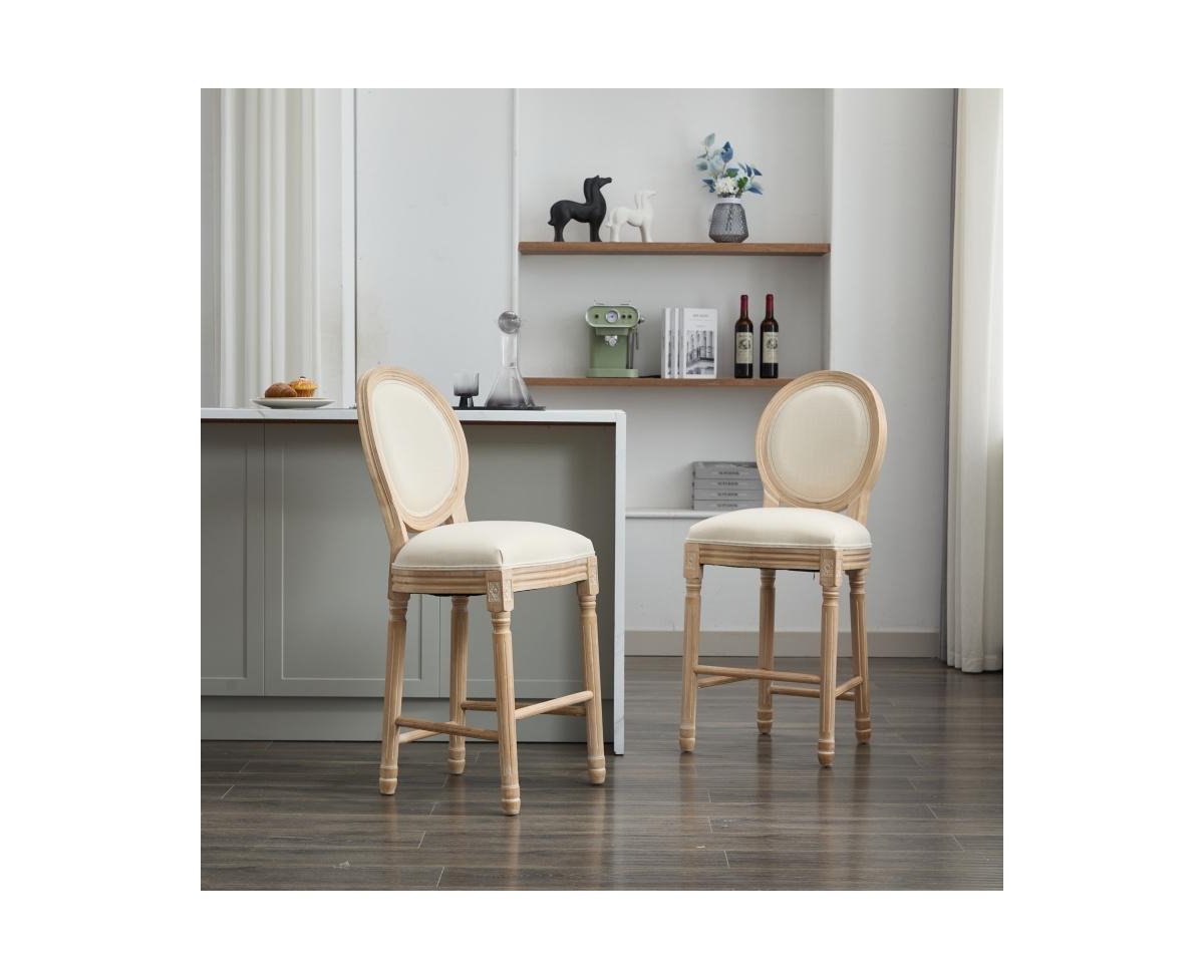 Click here for Solid Wood Bar Stools Set of 2  French Country Sty... prices