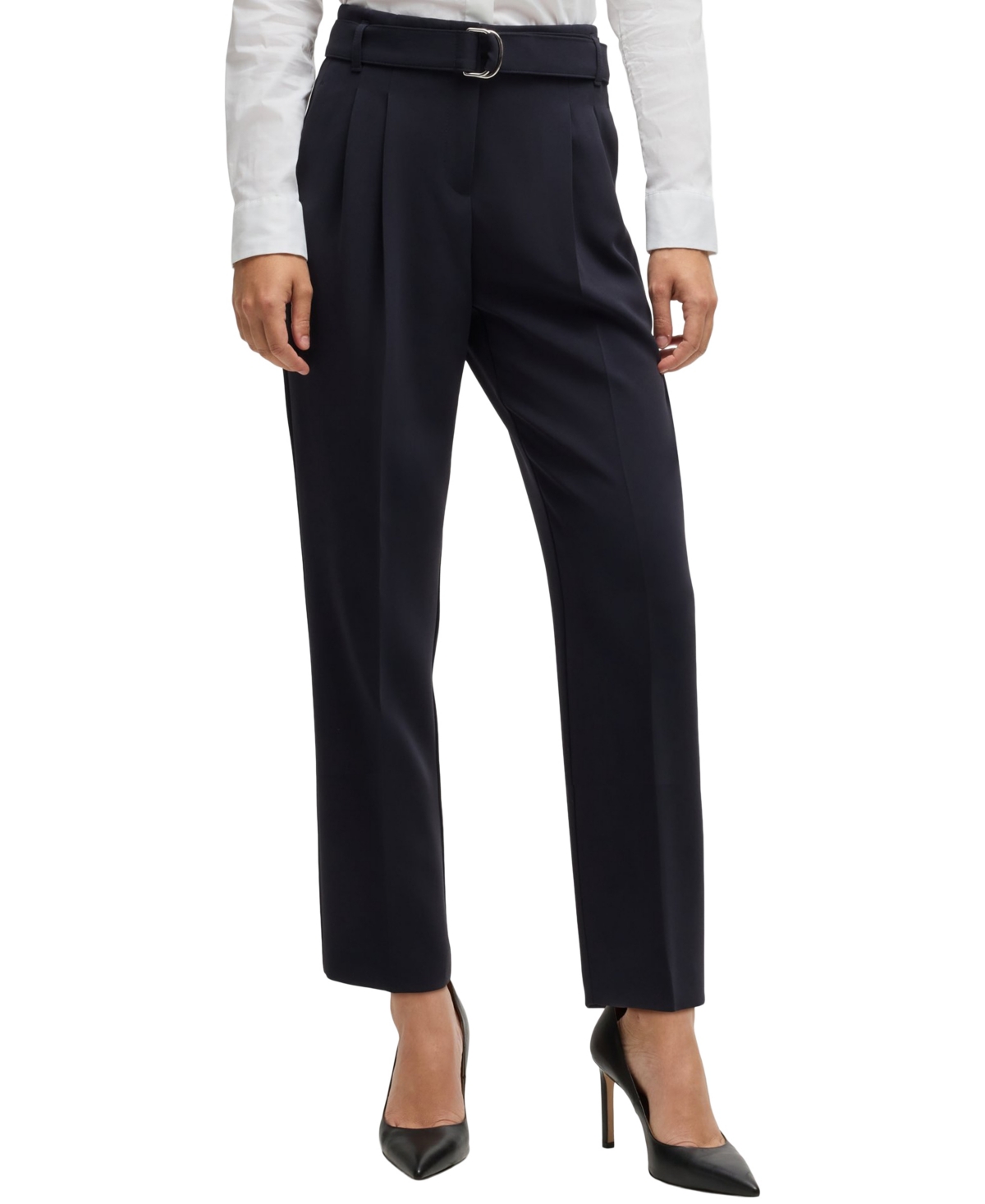 Click here for Boss by Hugo Boss Womens Regular-Fit Cropped Trous... prices