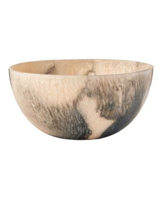 Godinger Lucente Resin Matte Limestone Salad Bowl - Macy's