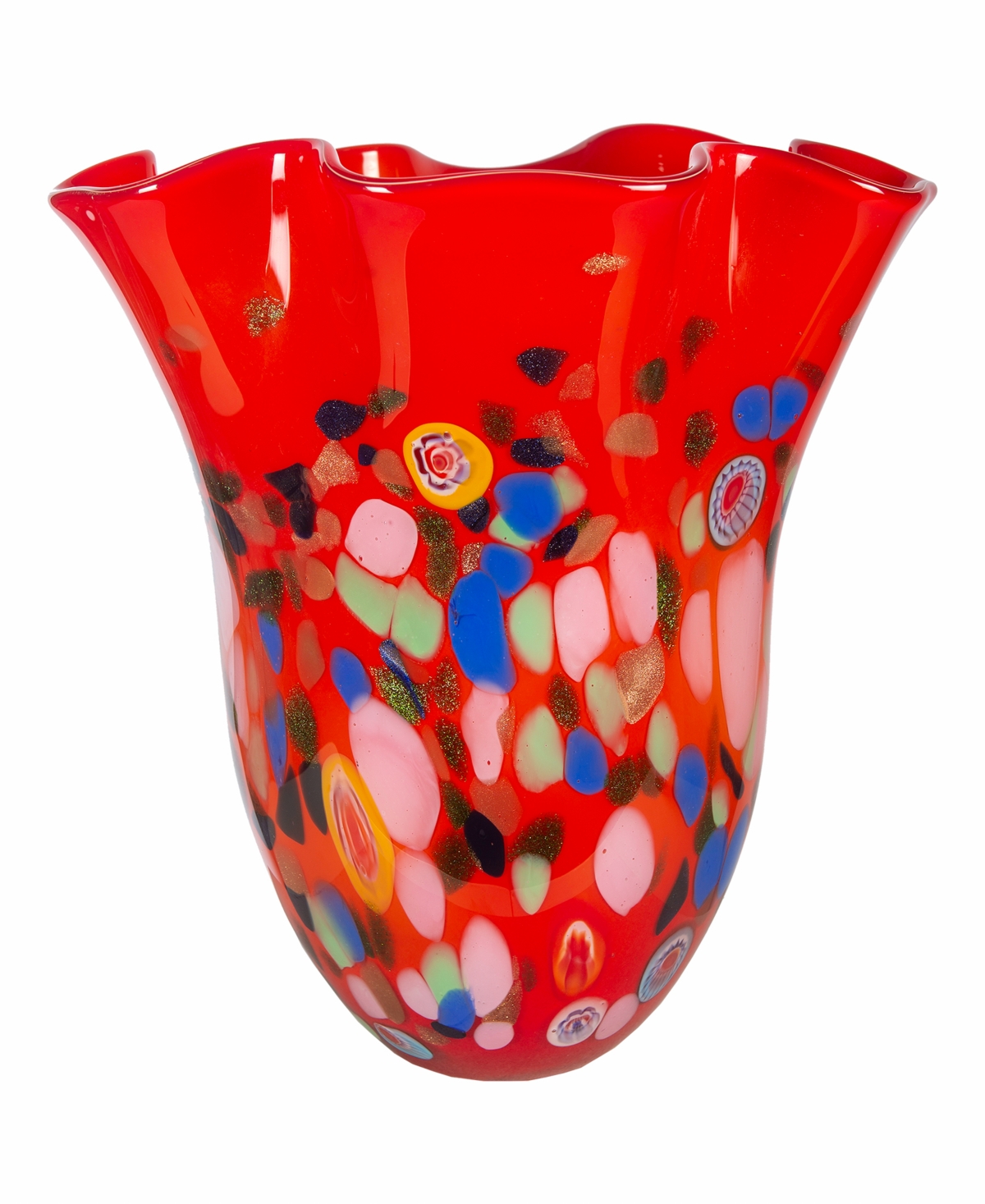 Click here for Dale Tiffany 14.5 Alton Trail Art Glass Vase - Red prices
