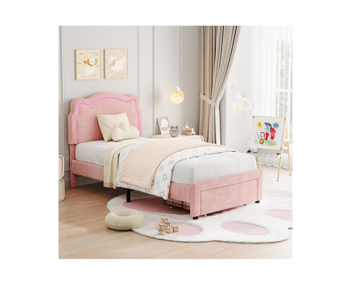 Click here for gaomon Twin Upholstered Smart Led Bed Frame with A... prices