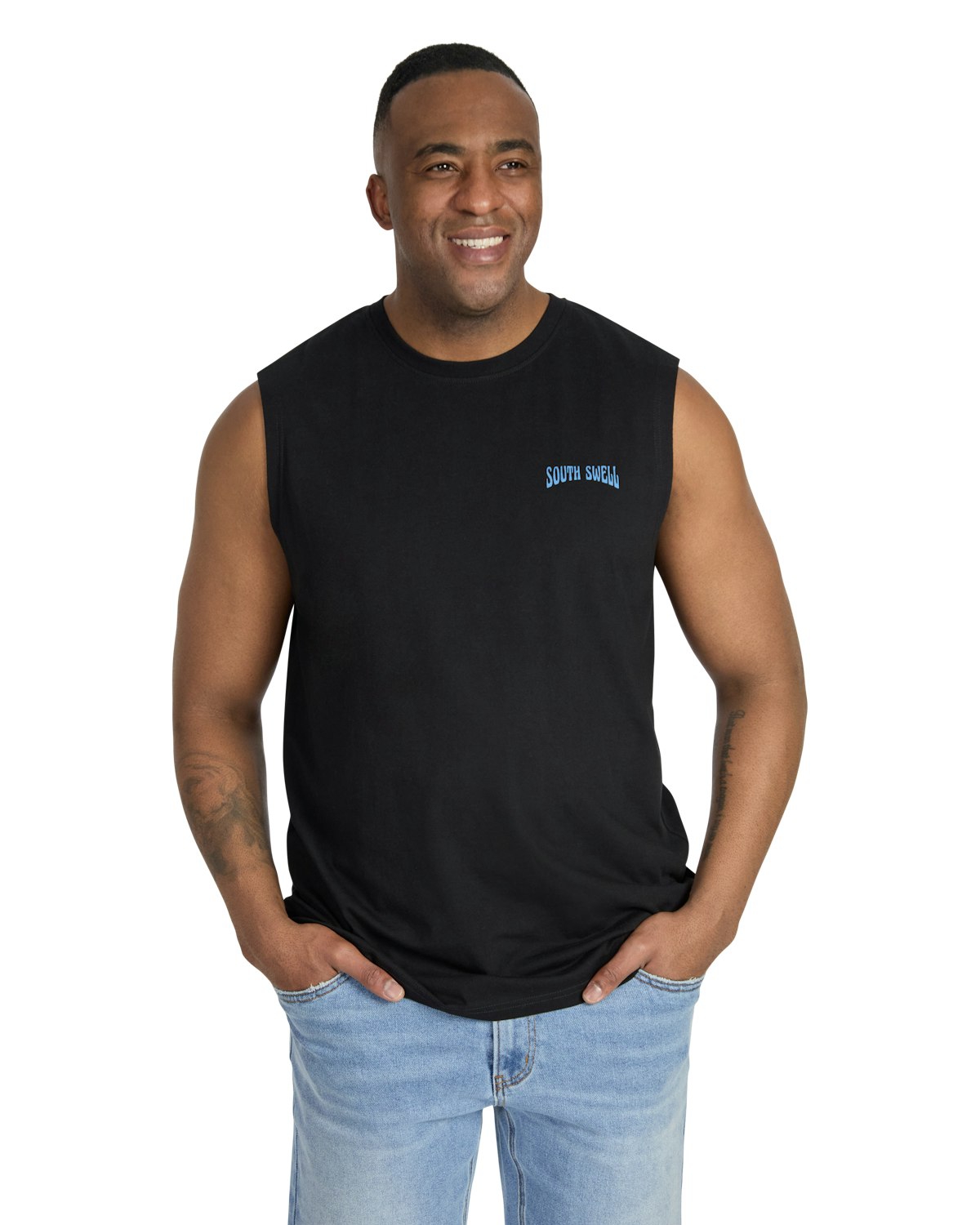Click here for Johnny Bigg Mens South Swell Muscle Tee - Black prices
