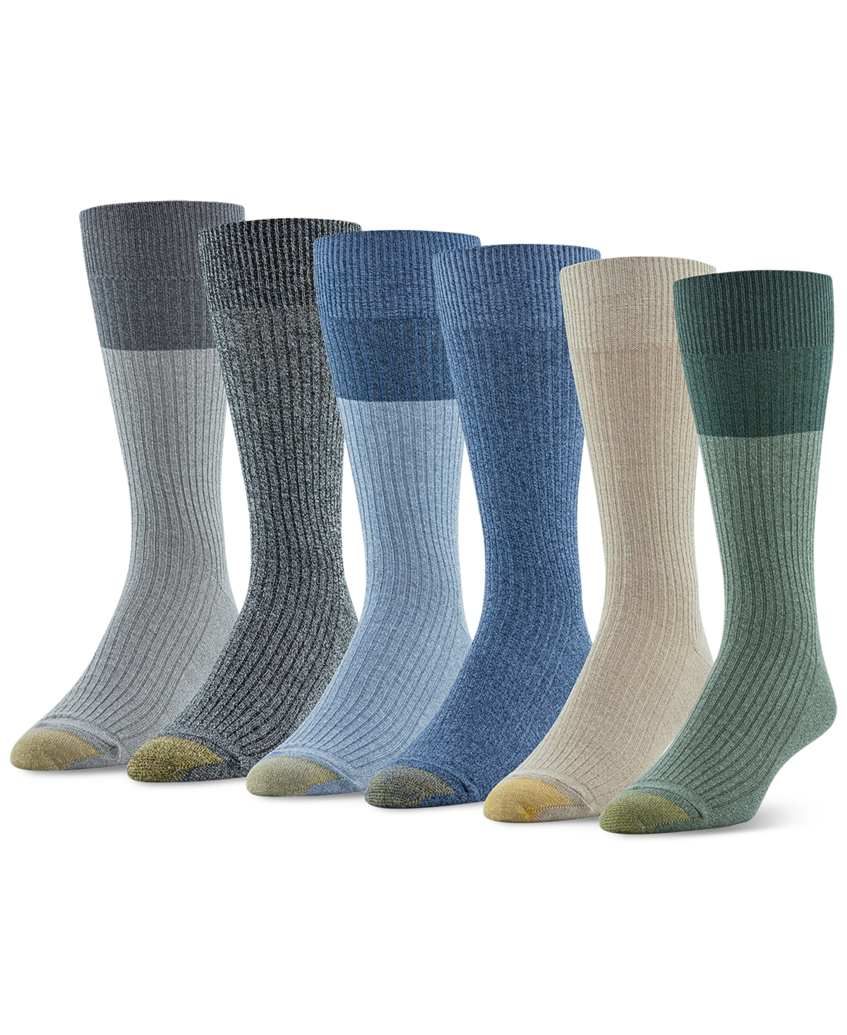 Click here for Gold Toe Mens 6-Pack Casual Stanton Socks - Asst 1... prices