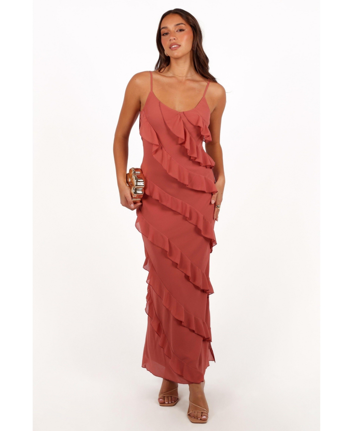 Click here for Petal and Pup Womens Ciao Ruffles Maxi Dress - Pin... prices