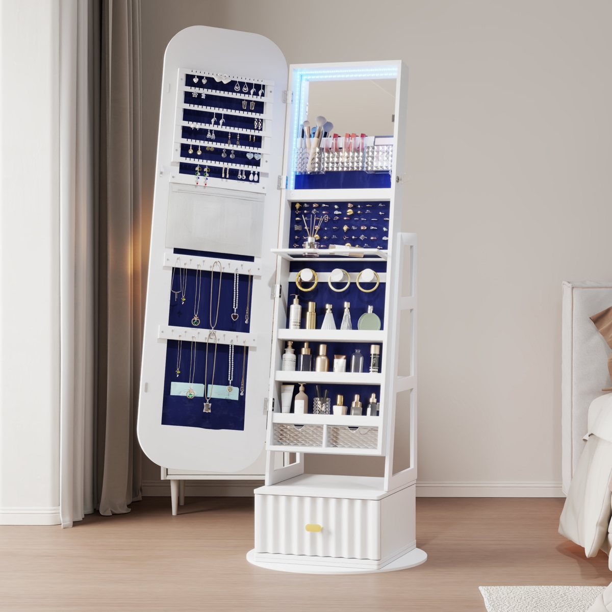 Click here for Vlsrka Color Block Full Length Mirror - White prices