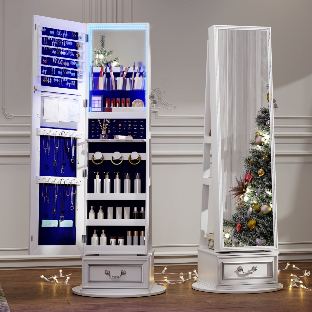 Click here for Vlsrka Color Block Full Length Mirror - White prices