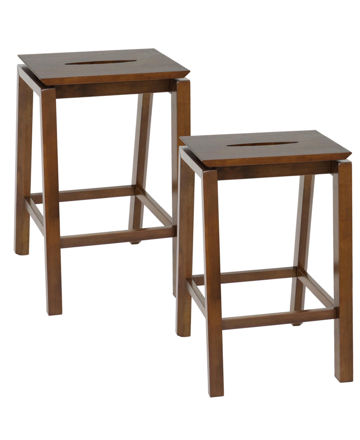 Click here for Set of 2 Indoor Wooden Backless Counter-Height Sto... prices