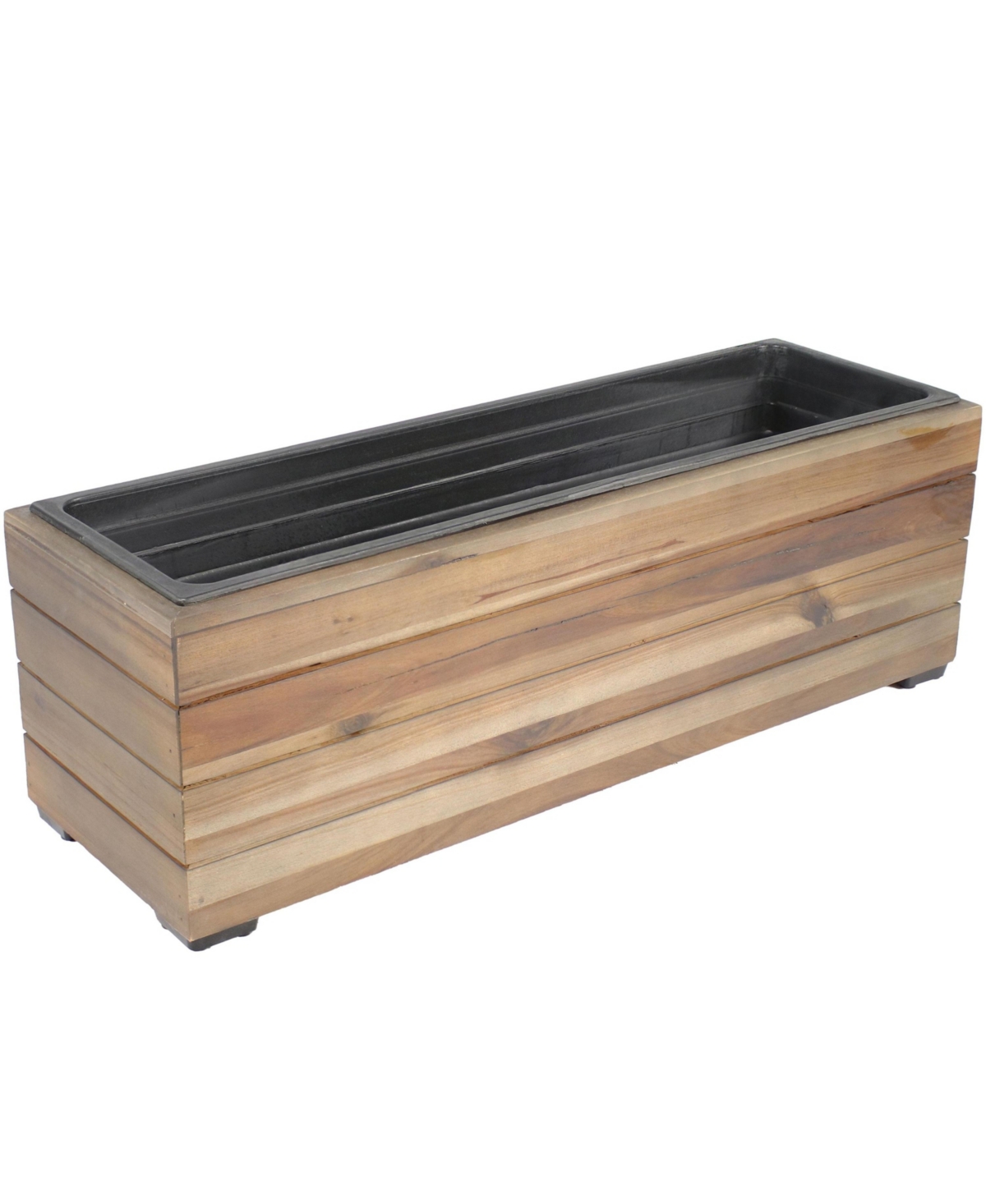 Click here for Indoor/Outdoor Rectangle Acacia Wood Planter Box w... prices