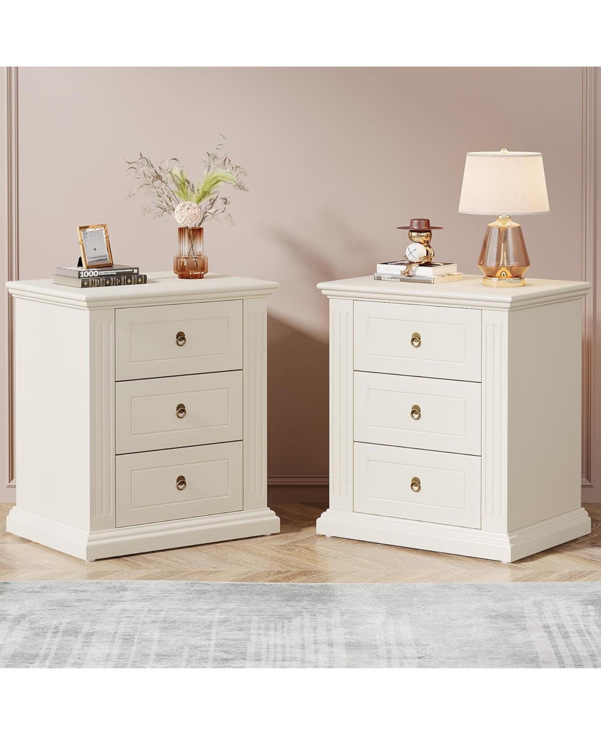 Click here for Tribesigns 3-Drawer Nightstand Set of 2  Wood Nigh... prices