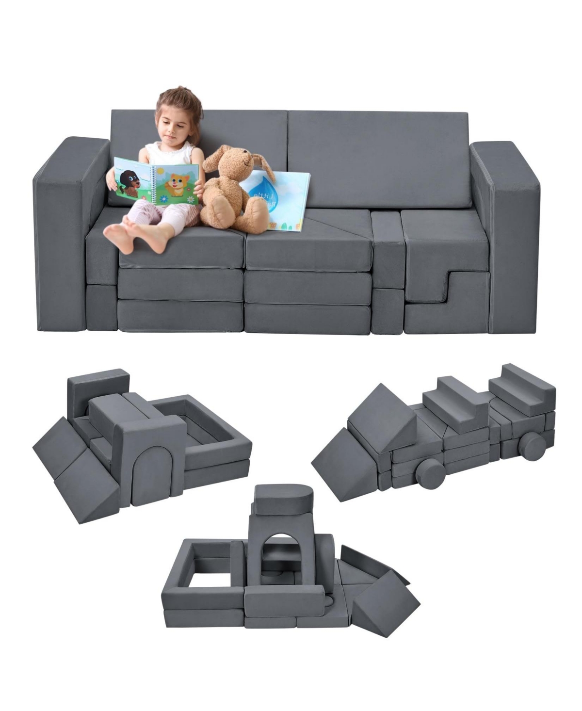 Click here for gaomon 22-Piece Modular Kids Play Couch  Convertib... prices