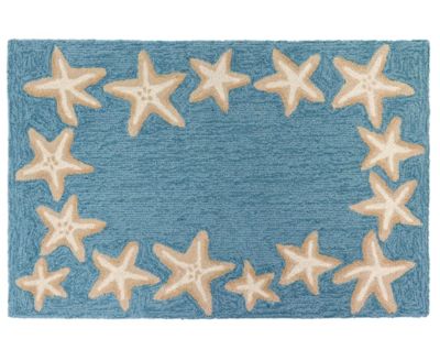 Click here for Liora Manne Capri Starfish Border Rug Collection prices