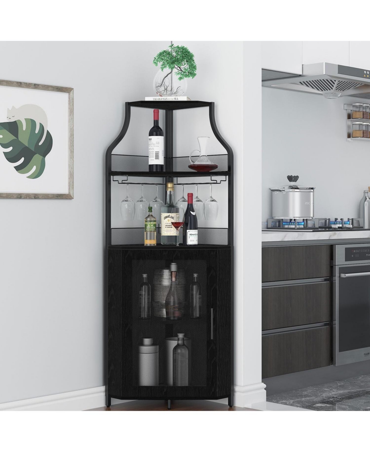 Click here for gaomon Corner Wine Bar Rack Cabinet with Detachabl... prices