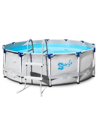 SereneLife Round Metal Frame Pool Set with Ladder & Filter Pump - Macy's