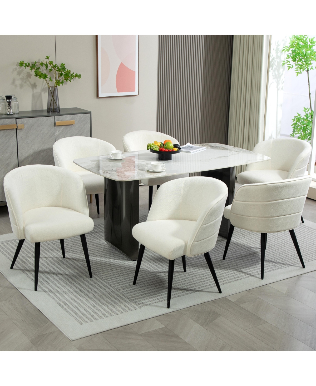 Click here for Dyhome Upholstered Fabric Dining Chairs with Black... prices