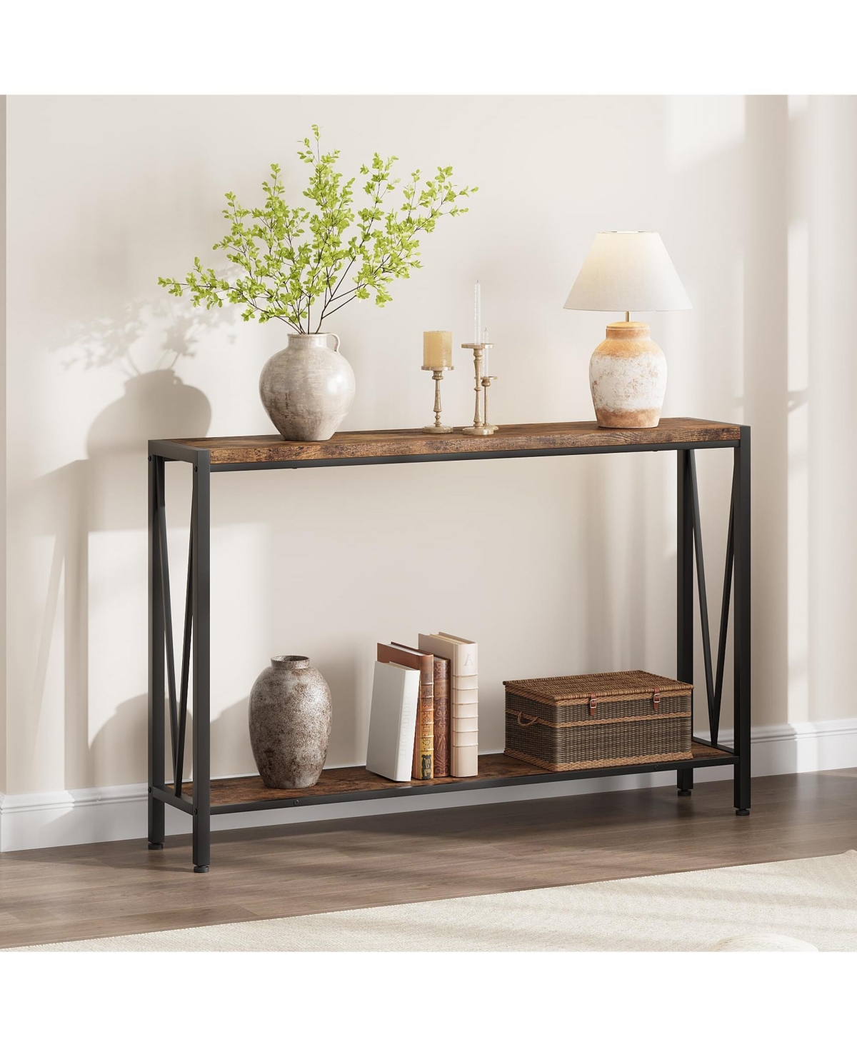 Click here for gaomon Side Table Entryway Table 2-Tier Console Ta... prices