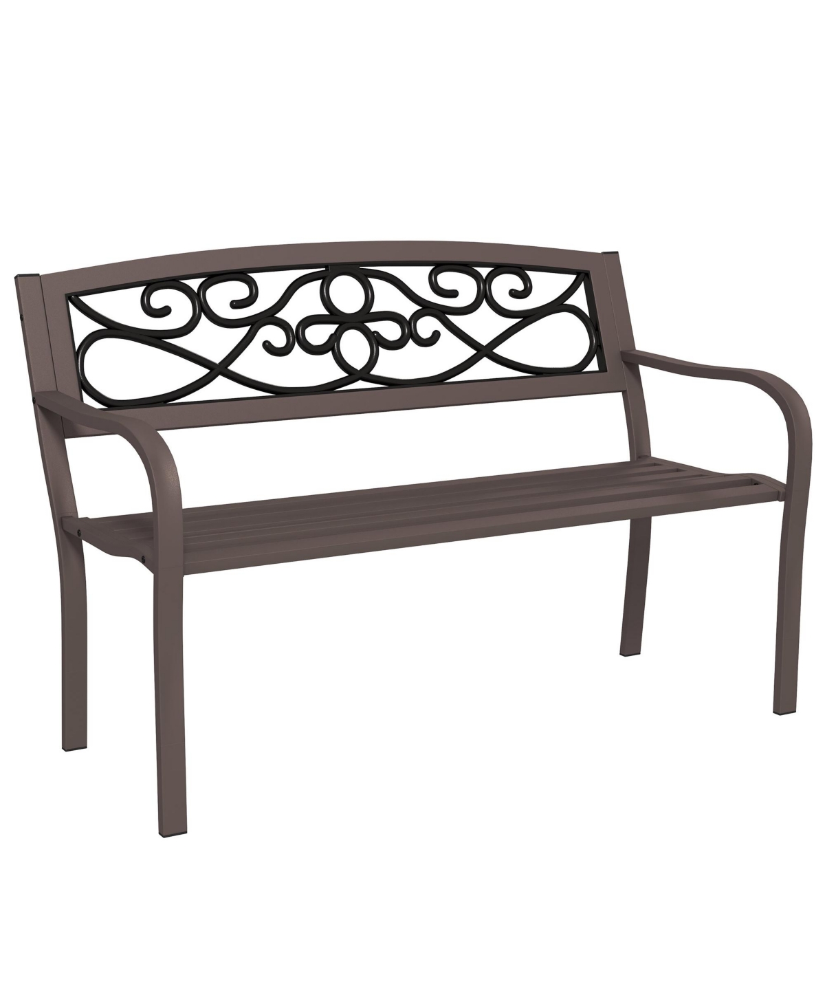 Click here for Outsunny Outdoor Bench  Steel Garden Bench with Fl... prices