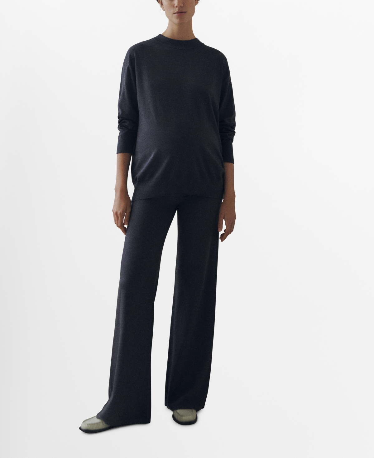 Click here for Mango Womens Cotton-Linen Round Neck Knitted Sweat... prices