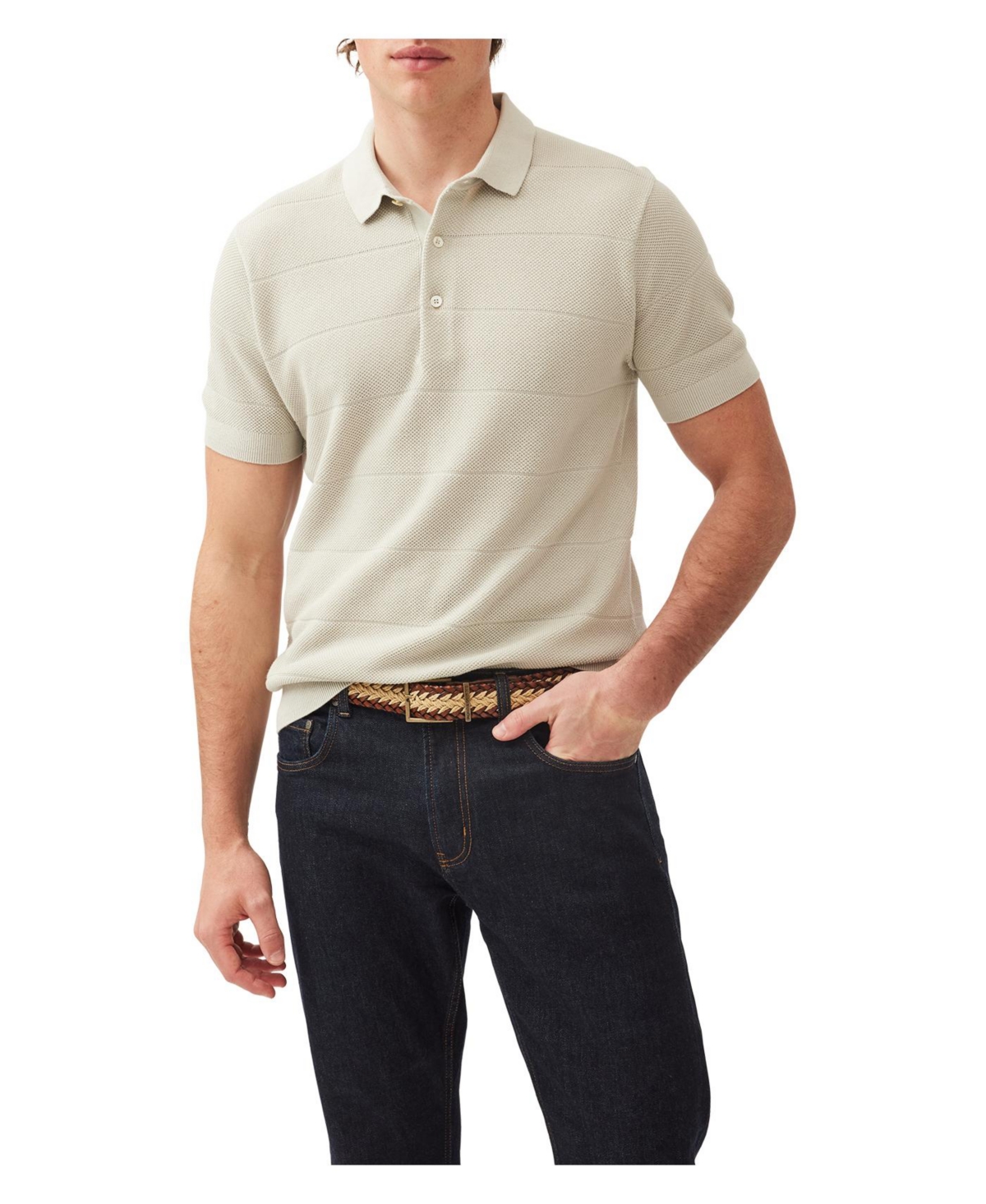 Click here for Rodd Gunn Mens Masons Flat Knit - Stone natural prices