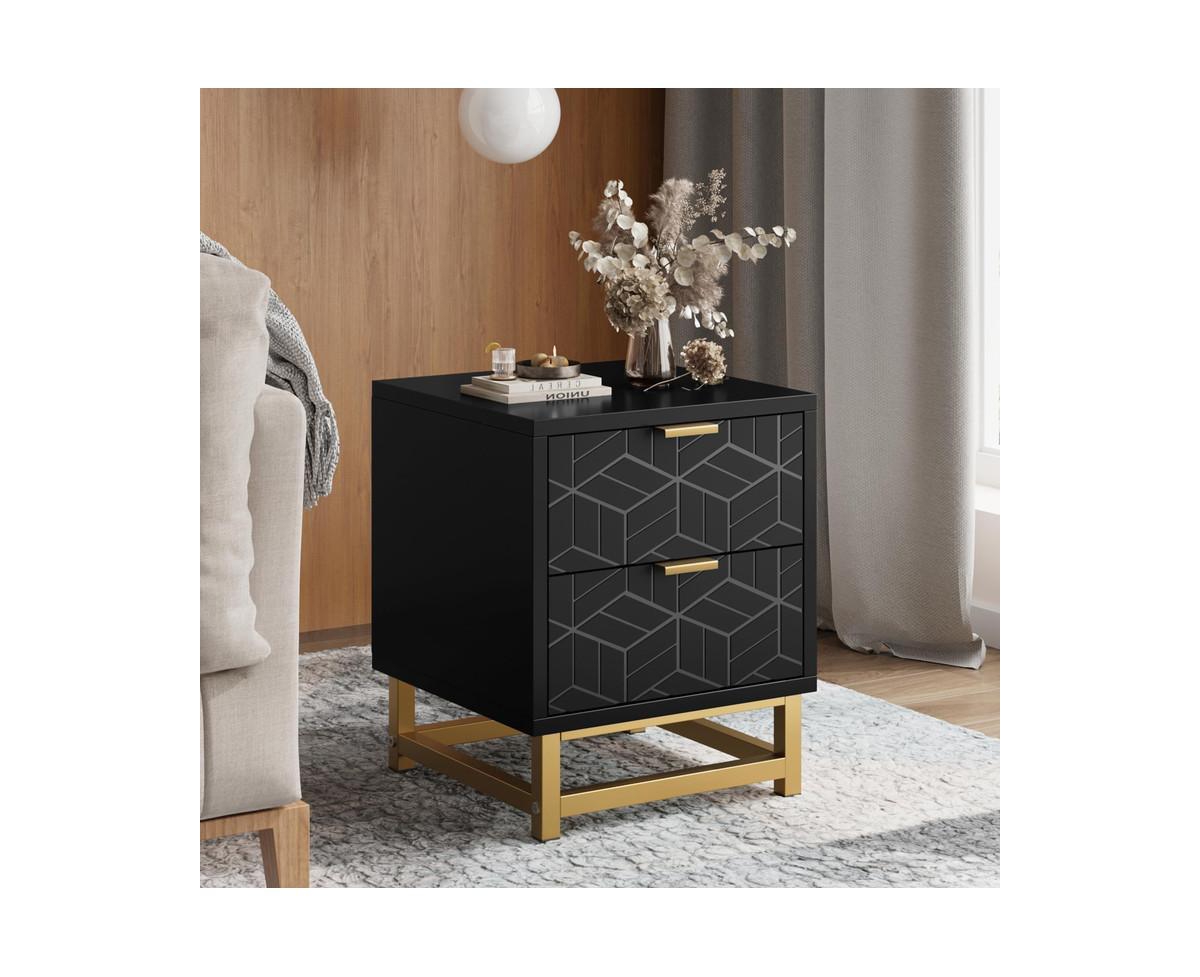 Click here for gaomon Black Dresser  Small 2 Drawer Dresser for B... prices