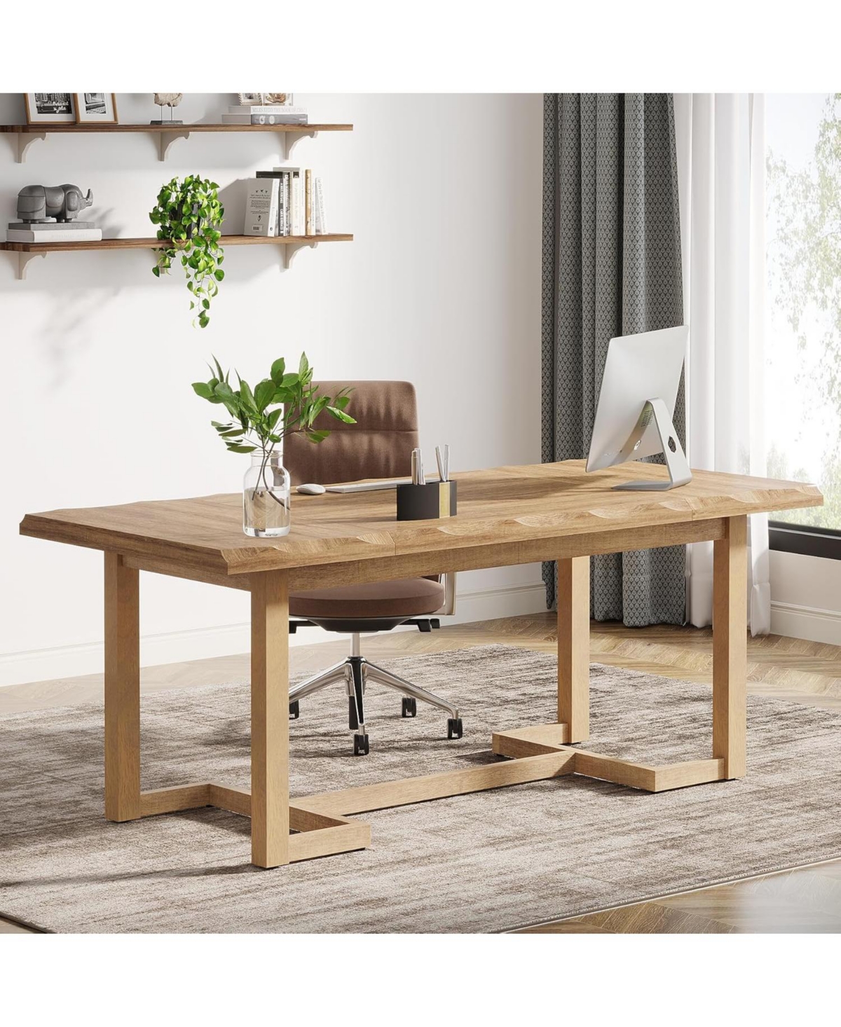 Click here for Tribesigns 63 Inches Computer Desk  Rectangular Wr... prices