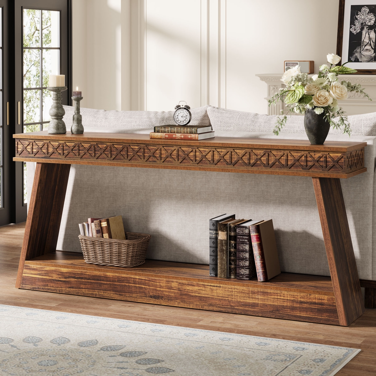 Click here for Tribesigns Farmhouse Entryway Table  70.87-Inch Co... prices