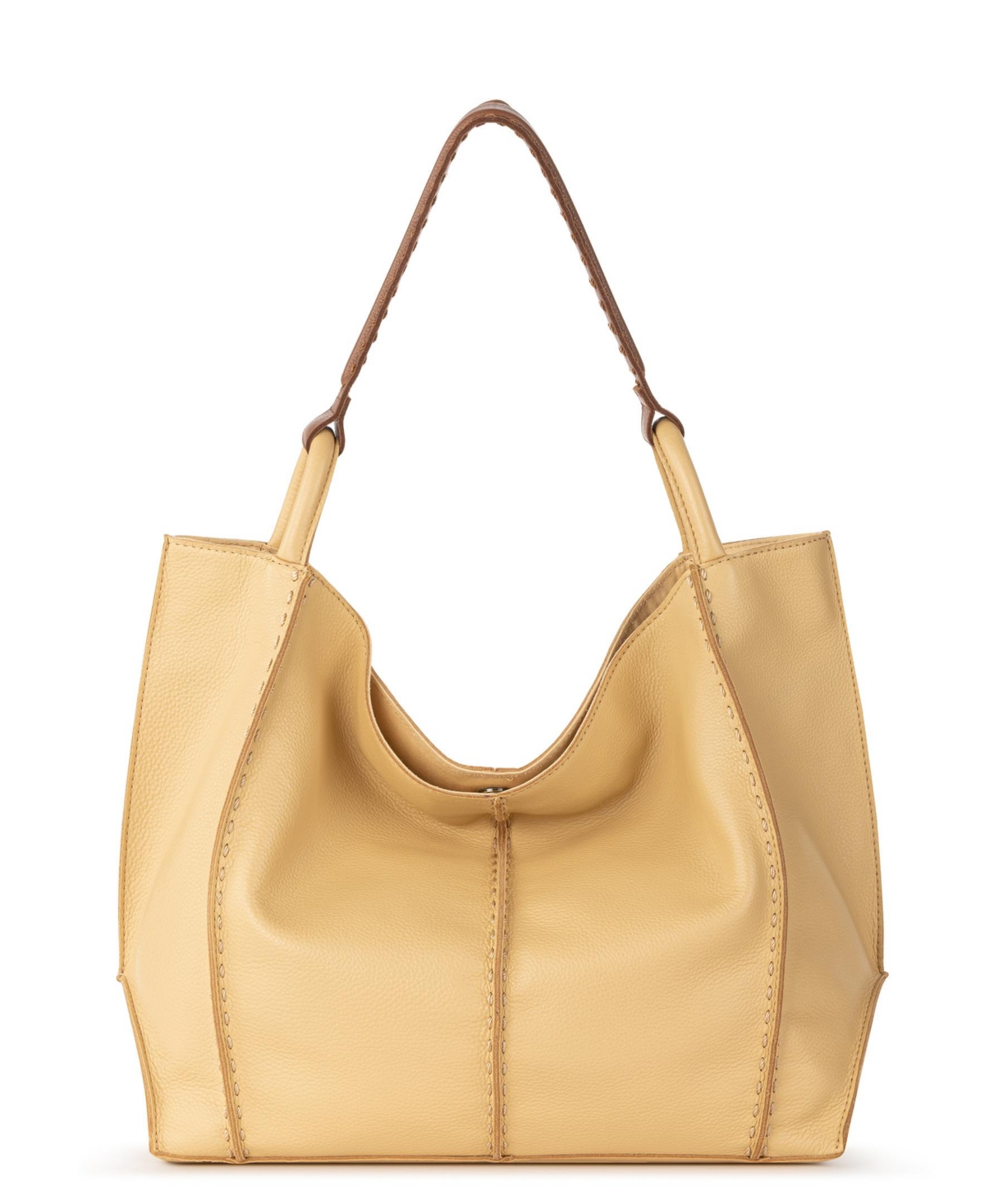 The Sak Womens Los Feliz Leather Tote Bag - Buttercup